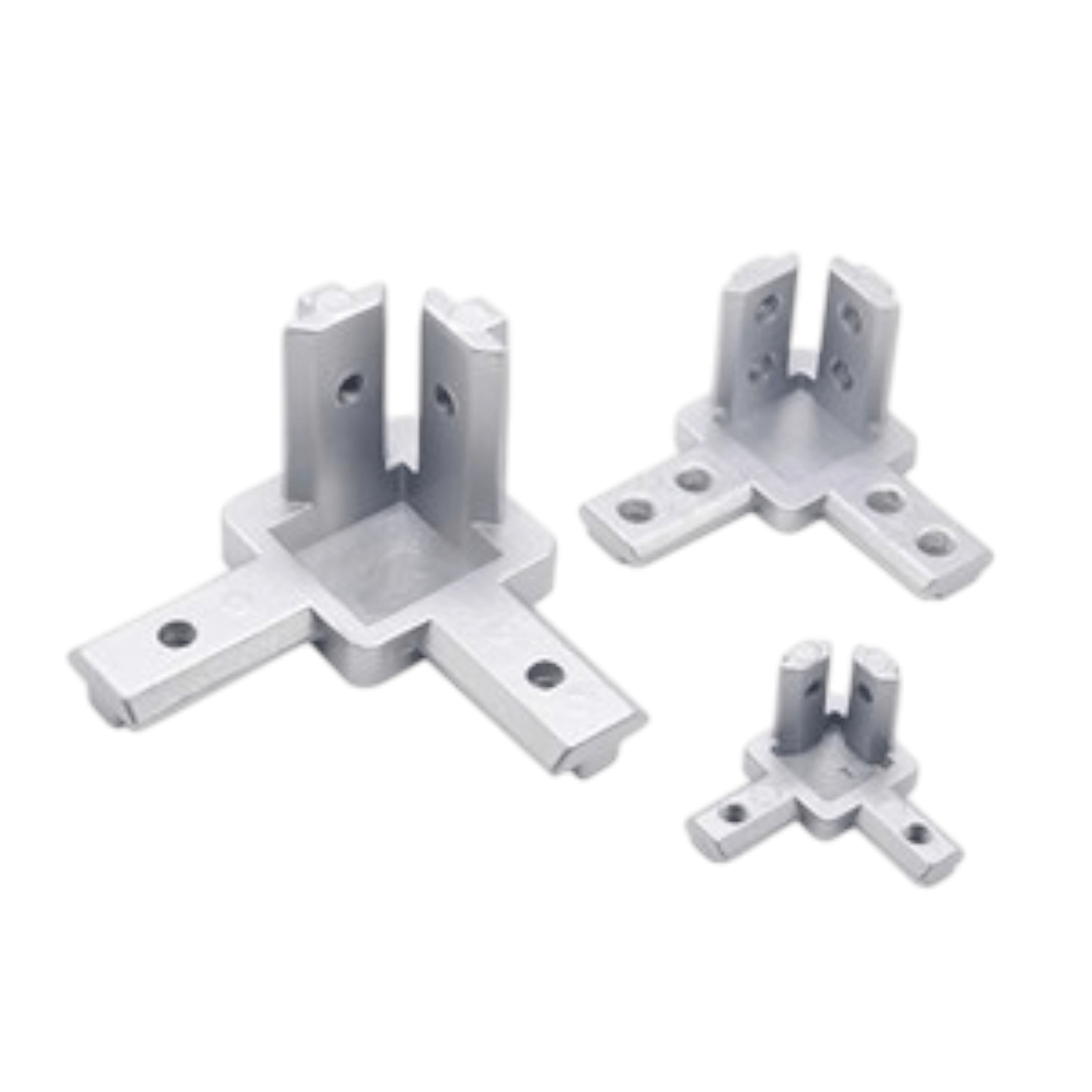 Ángulo de Unión Triple 3 Ejes para Perfil T-Slot 20x20 Aluminio – RM Partes